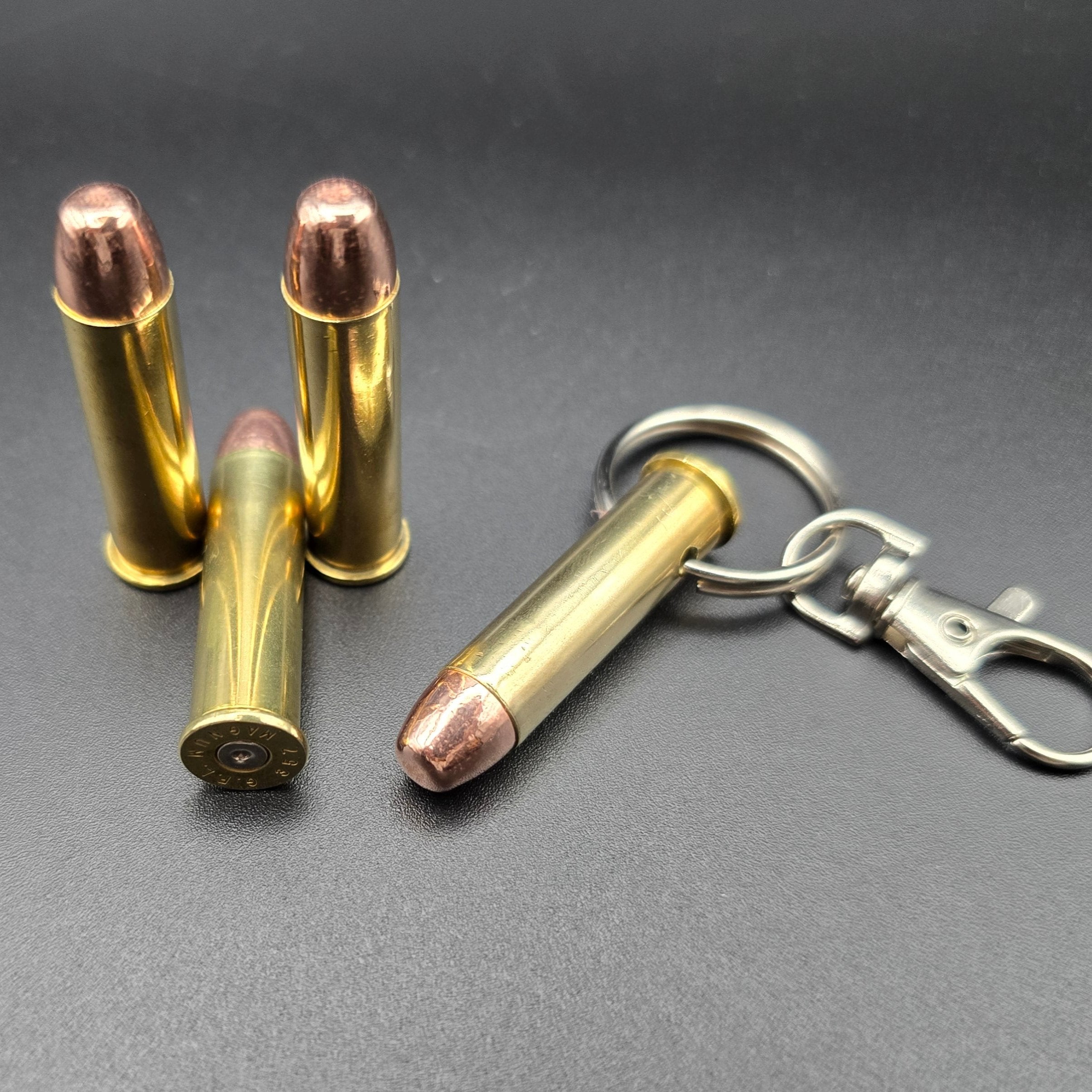 .357 Magnum Bullet Keyring | Inert Revolver Ammo Keychain