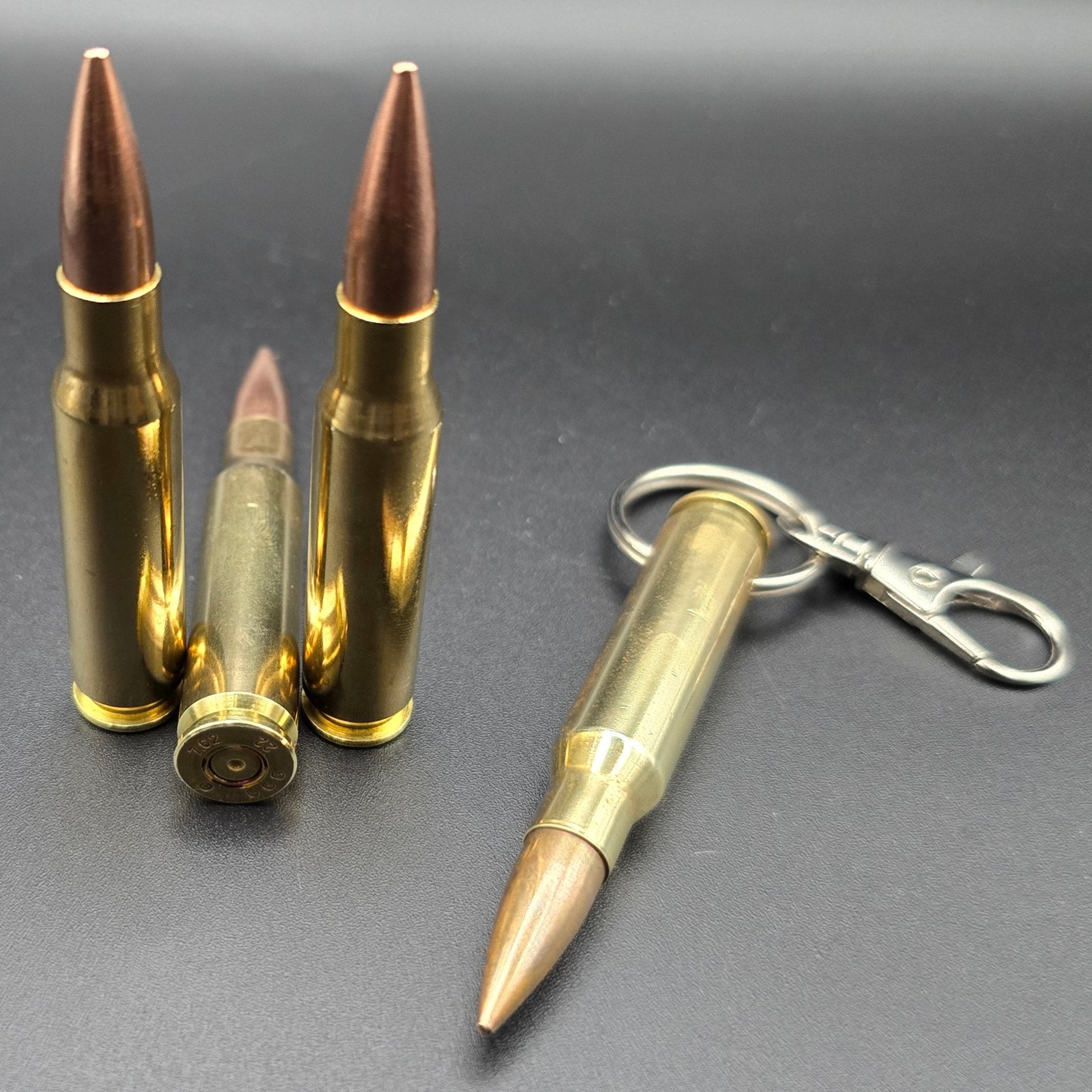 7.62x51 NATO Bullet Keyring | Military Style Brass Keychain