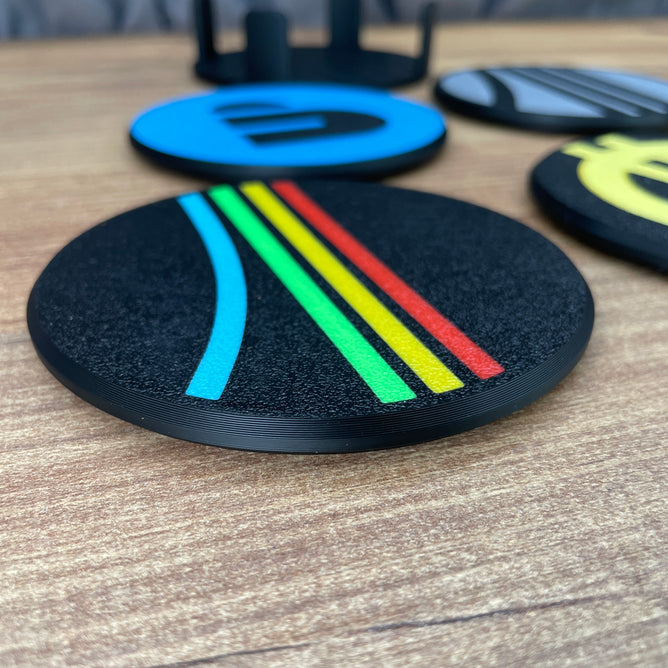 ARC Raiders 3D Printed Coasters | Gaming Coasters with Cork Base