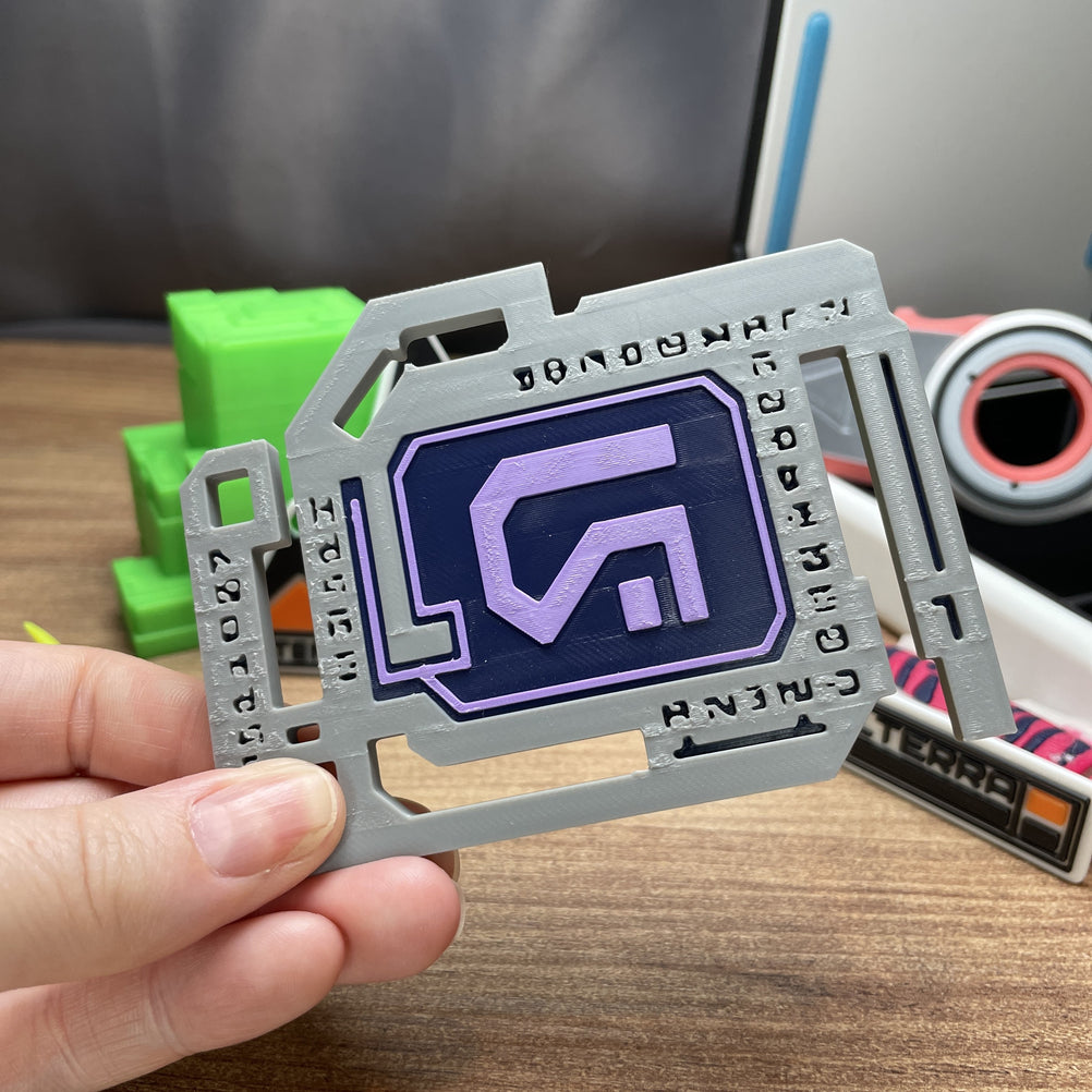 Subnautica Tablet Replica – 3D Printed Blue, Orange & Purple Collectible