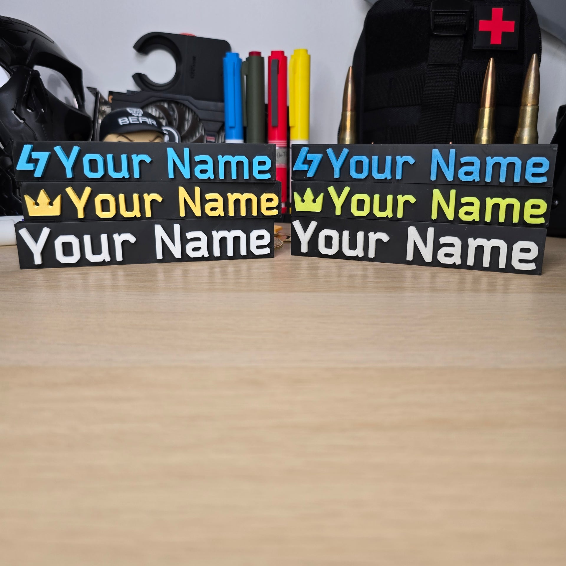 Custom Tarkov Font Nameplate – Personalized Gamer Tag Sign | UK Made