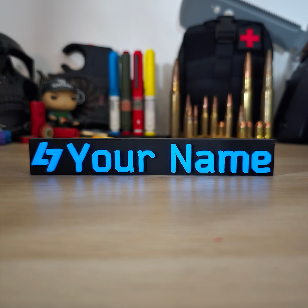 Custom Tarkov Font Nameplate – Personalized Gamer Tag Sign | UK Made